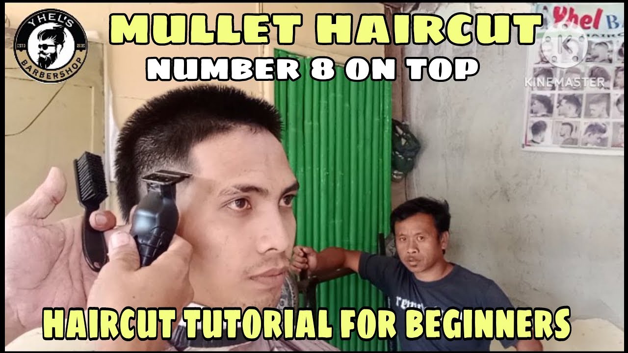 Mullet haircut number 8 on top haircut tutorial for beginners - YouTube