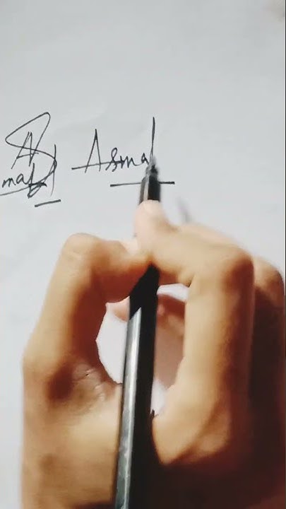 Asma name signature|| learn cursive signature|| Learn cursive writing - YouTube