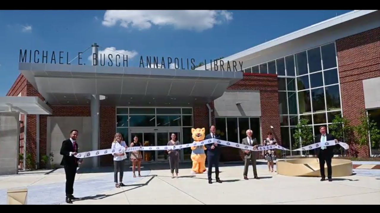 Michael E Busch Annapolis Library Ribbon Cutting - YouTube