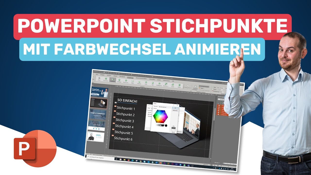 PowerPoint Stichpunkte mit Farbwechsel animieren - Coole Möglichkeit ...