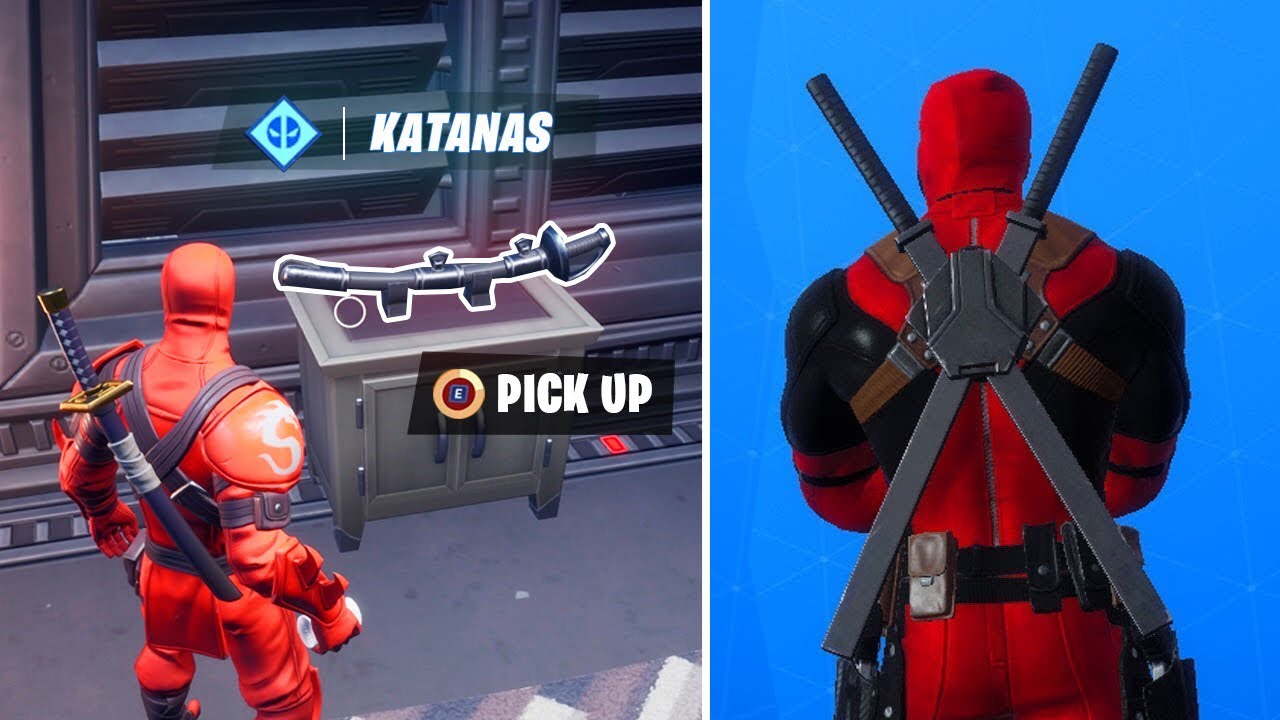 How to Get Deadpool Katanas Backbling - Find Deadpool's Katanas : Week ...