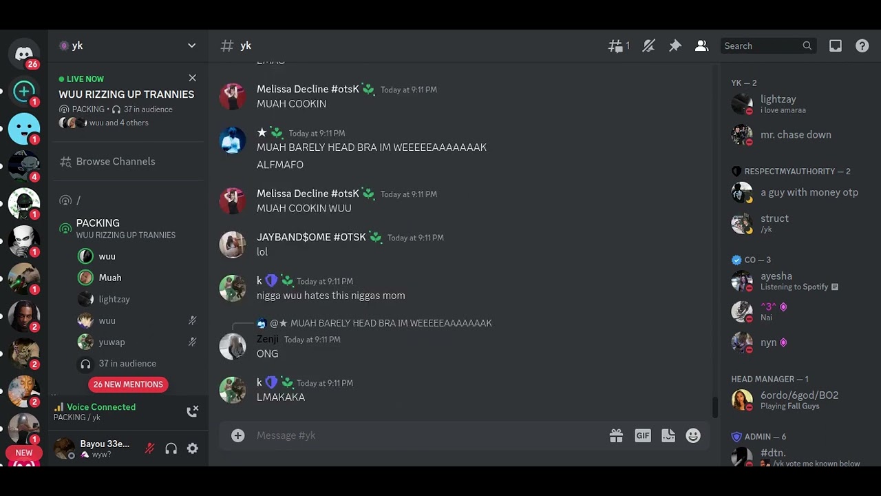 wuu vs muah (Discord Packing) - YouTube