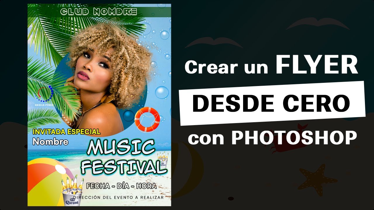 Como hacer un FLYER publicitario en Photoshop🔴Flyer Moderno para Redes ...