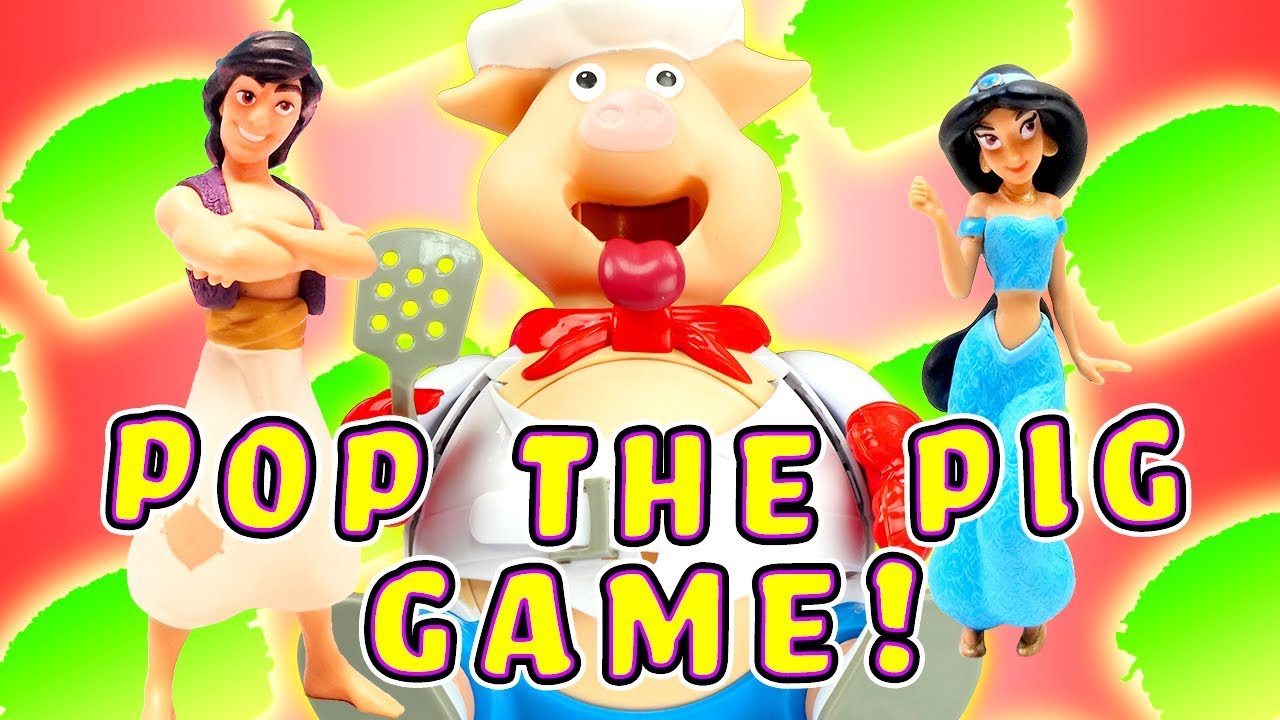 Aladdin & Jasmine Play the Pop the Pig Game & Look for Burgers! W/ LOL ...