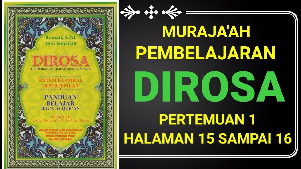 Dirosa Pertemuan 1 - YouTube