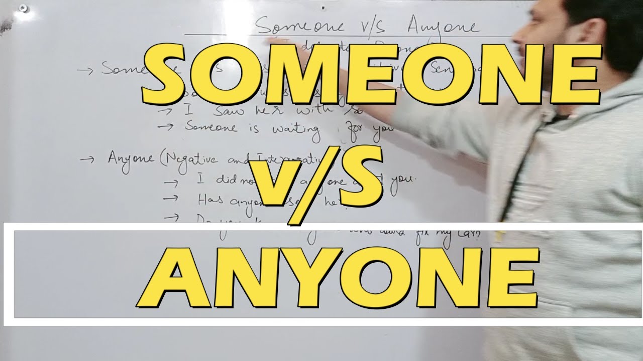 Someone v/s Anyone | Indefinite Pronoun | By Syed Ali Raza Kazmi - YouTube