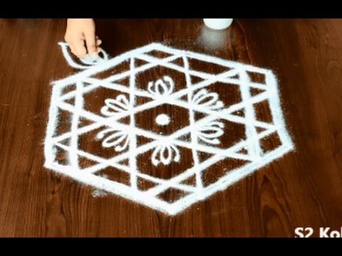 star rangoli designs with 9 to 5 dots - star kolam for friday - muggulu ...