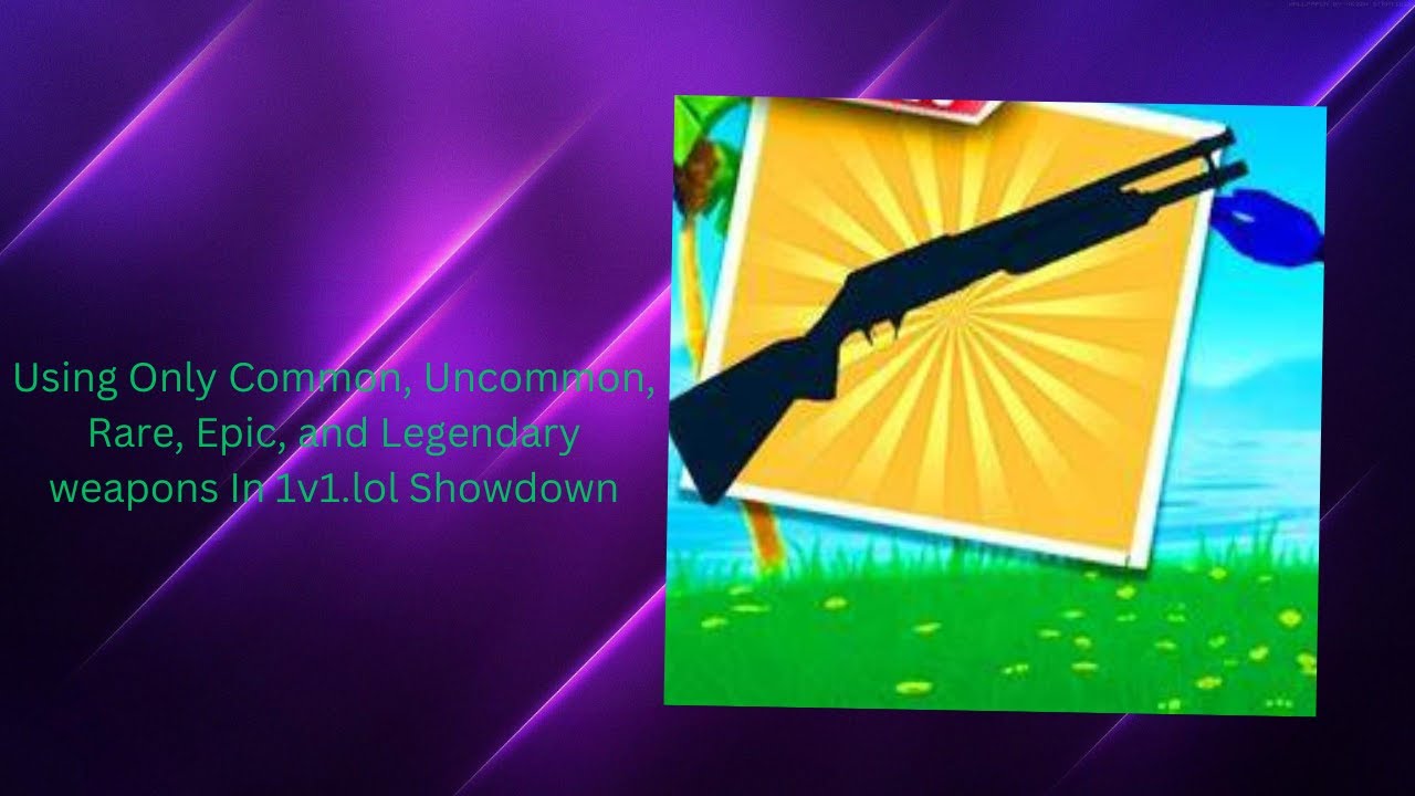 Playing 1v1.lol with all of the weapons (common, uncommon, rare, epic ...