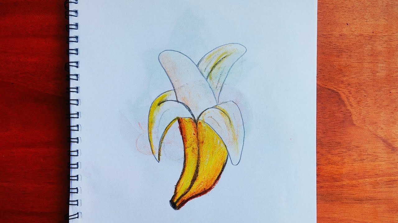 How to draw peeled banana | Easy drawing | Drawing with Taima | - YouTube