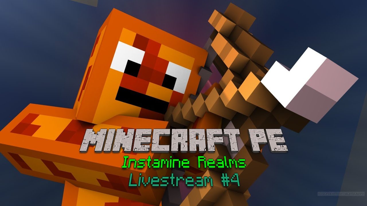 Minecraft PE| Instamine Realms Livestream #4 - YouTube
