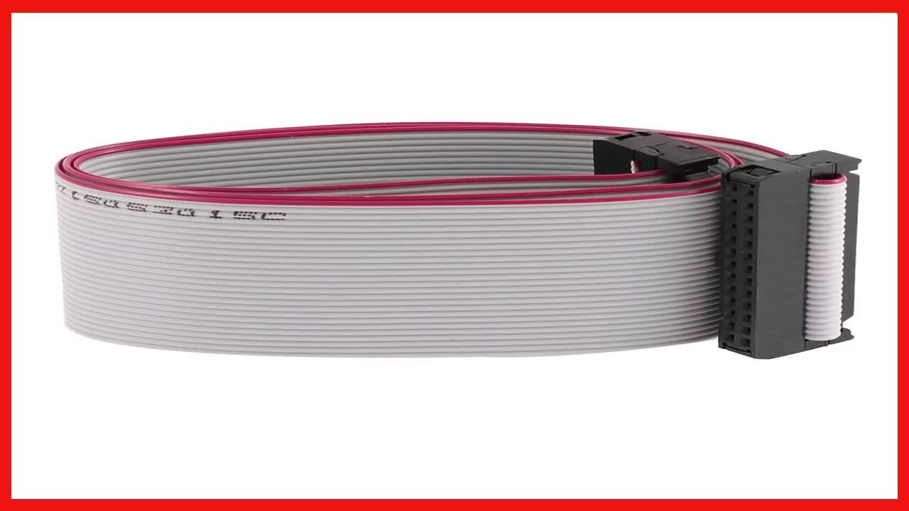 uxcell F/F IDC Connector 26 Pin Flat Ribbon Cable 2.54mm Pitch 20 Inch ...