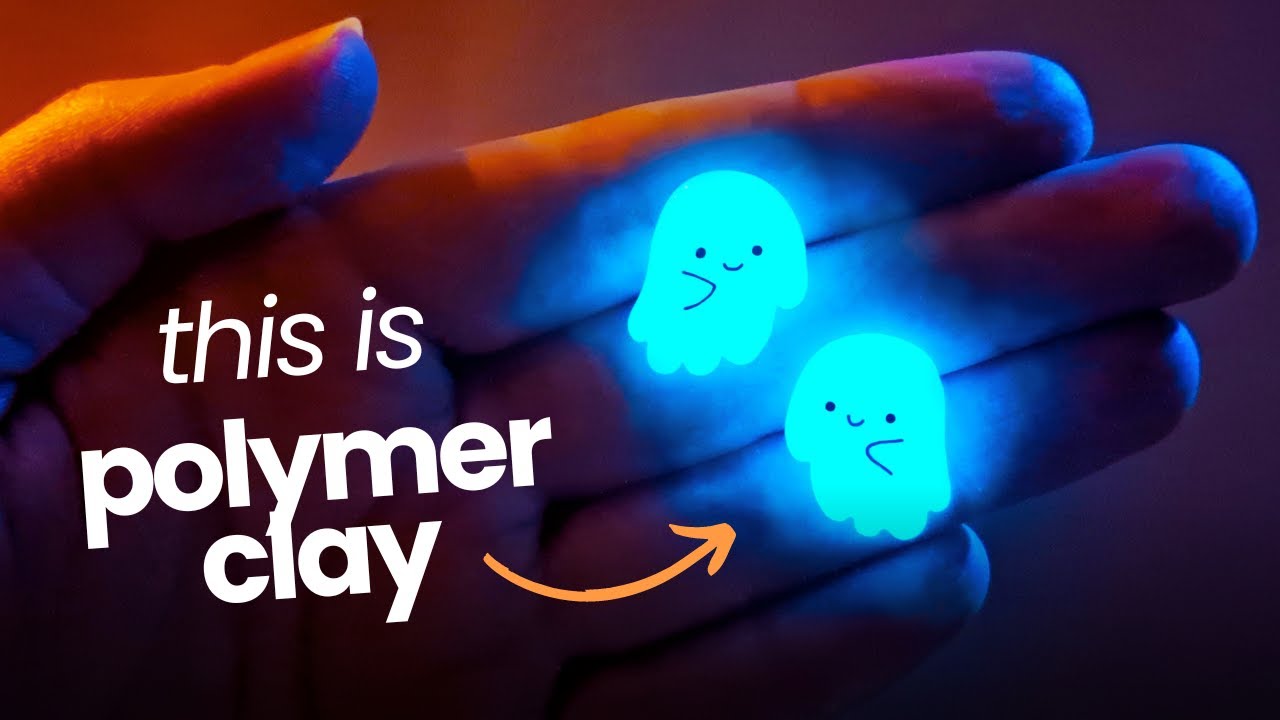 Can You Make Polymer Clay Glow? YES! → Luminous Ghost Earrings 👻 - YouTube