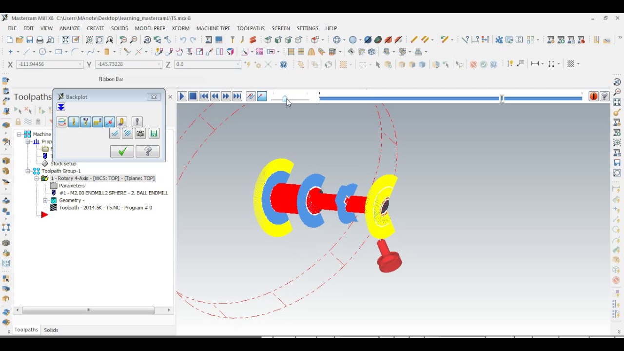 Mastercam Simulation 4 axis - YouTube