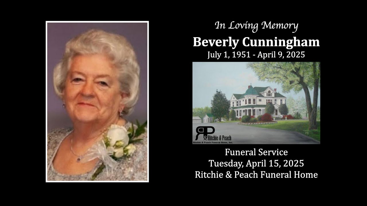 Beverly Cunningham Funeral Service - YouTube