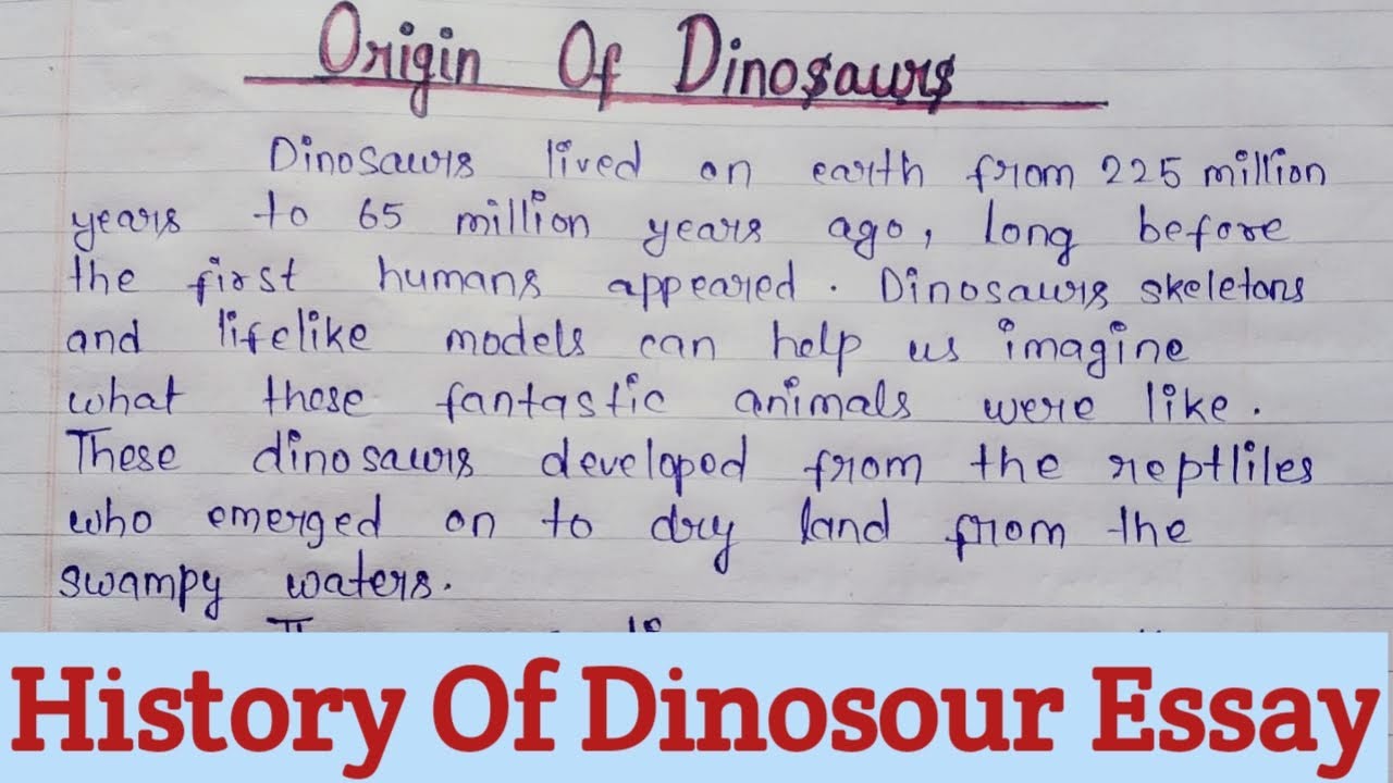 History Of Dinosaurs Essay In English | Dinosaurs Paragraph | facts ...
