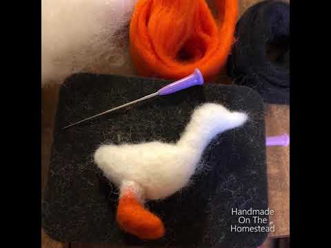 Needle felted duck - YouTube
