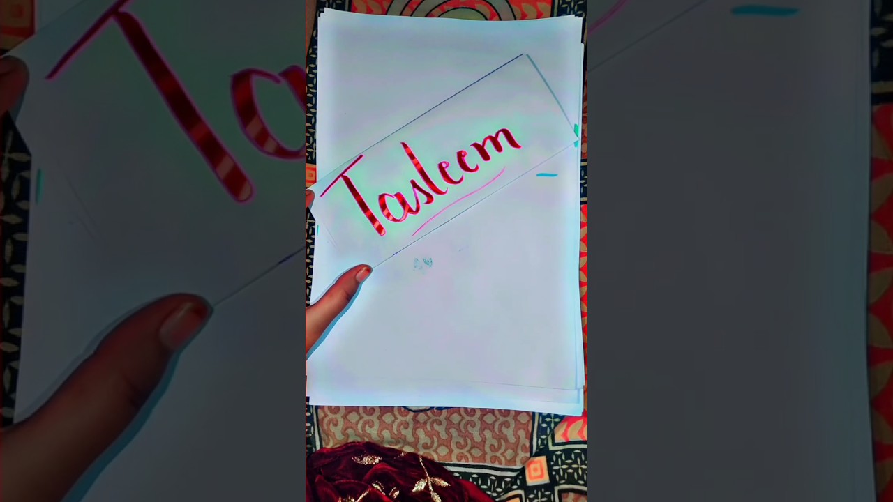 Tasleem name calligraphy| #draw #name #shortvideo #viral #youtubeshorts ...