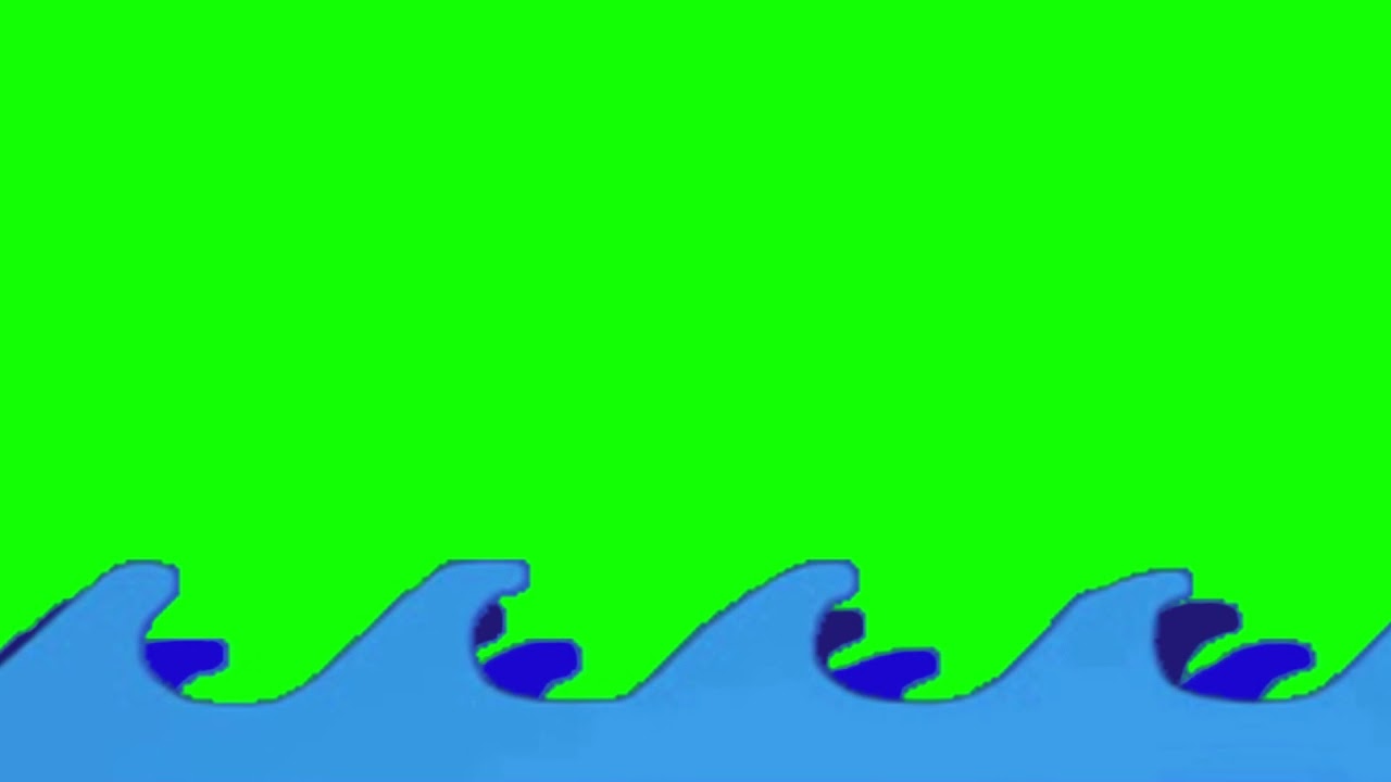 Green Screen Cartoon Wave Animation 2 - YouTube