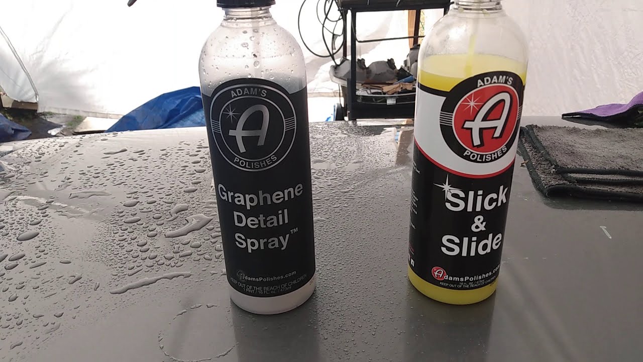 adams garphene detail spray vs adams slick n slide detail spray - YouTube