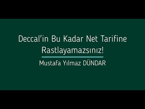 Deccal'in Bu Kadar Net Tarifine Rastlayamazsınız!