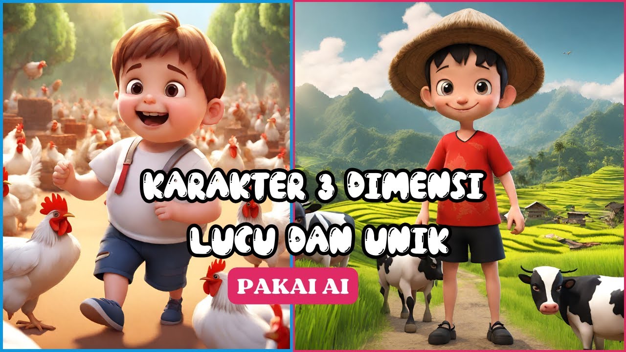 Membuat Karakter Animasi 3D Lucu Dan Unik Dengan AI - YouTube