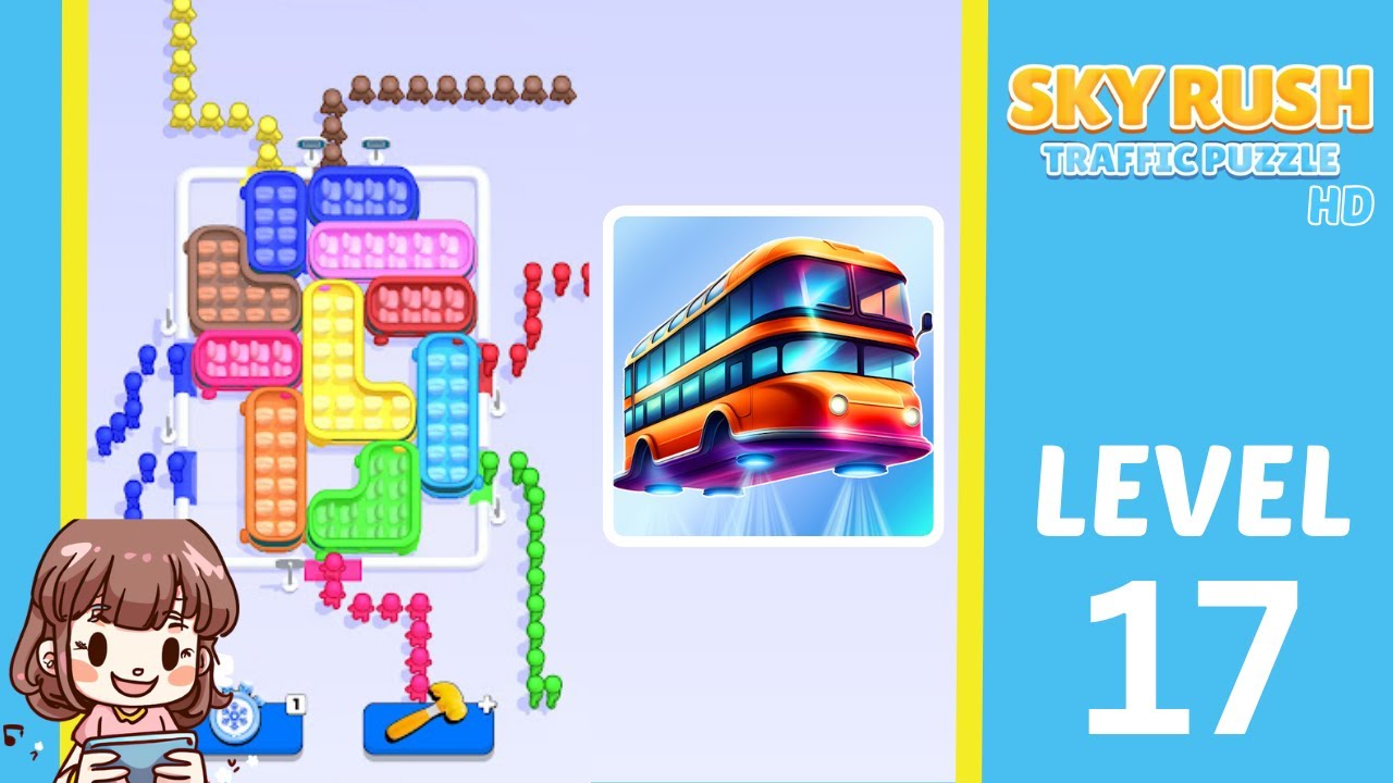 Sky Rush Traffic Puzzle Level 17 Solution Walkthrough - YouTube