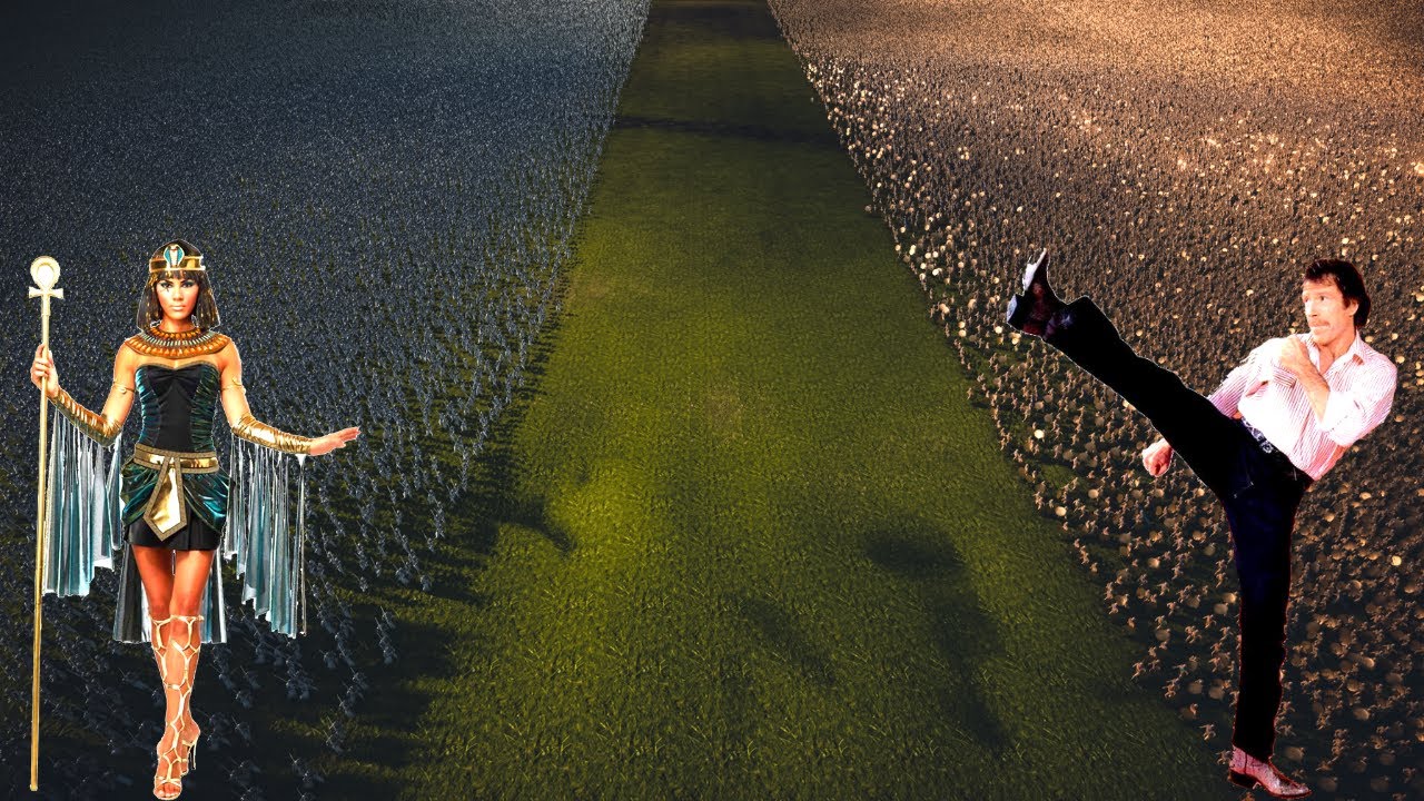 Cleopatra Army vs Chuck Norris Army - Ultimate Epic Battle Simulator 2 ...