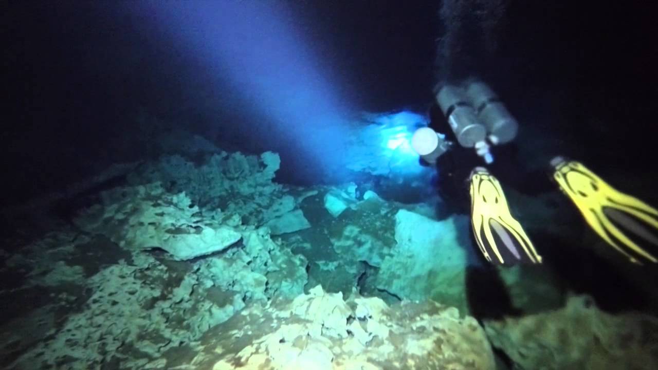 DPV Cave Diving at Taj Mahal Cenote, Riviera Maya, Mexico - YouTube
