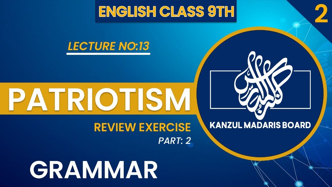Patriotism Review Exercise (Part 2) | Glossary to Vocabulary | Eng ...