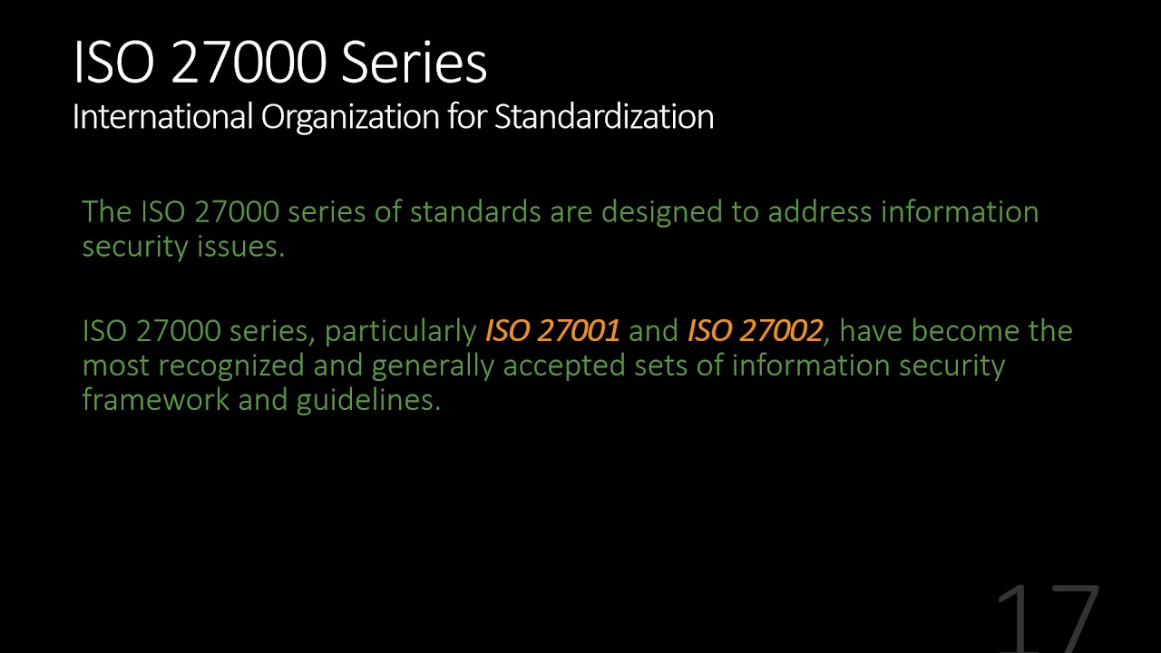 ISO 27000 - YouTube