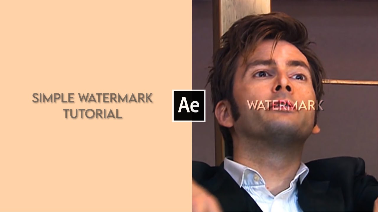 simple watermark tutorial | after effects - YouTube