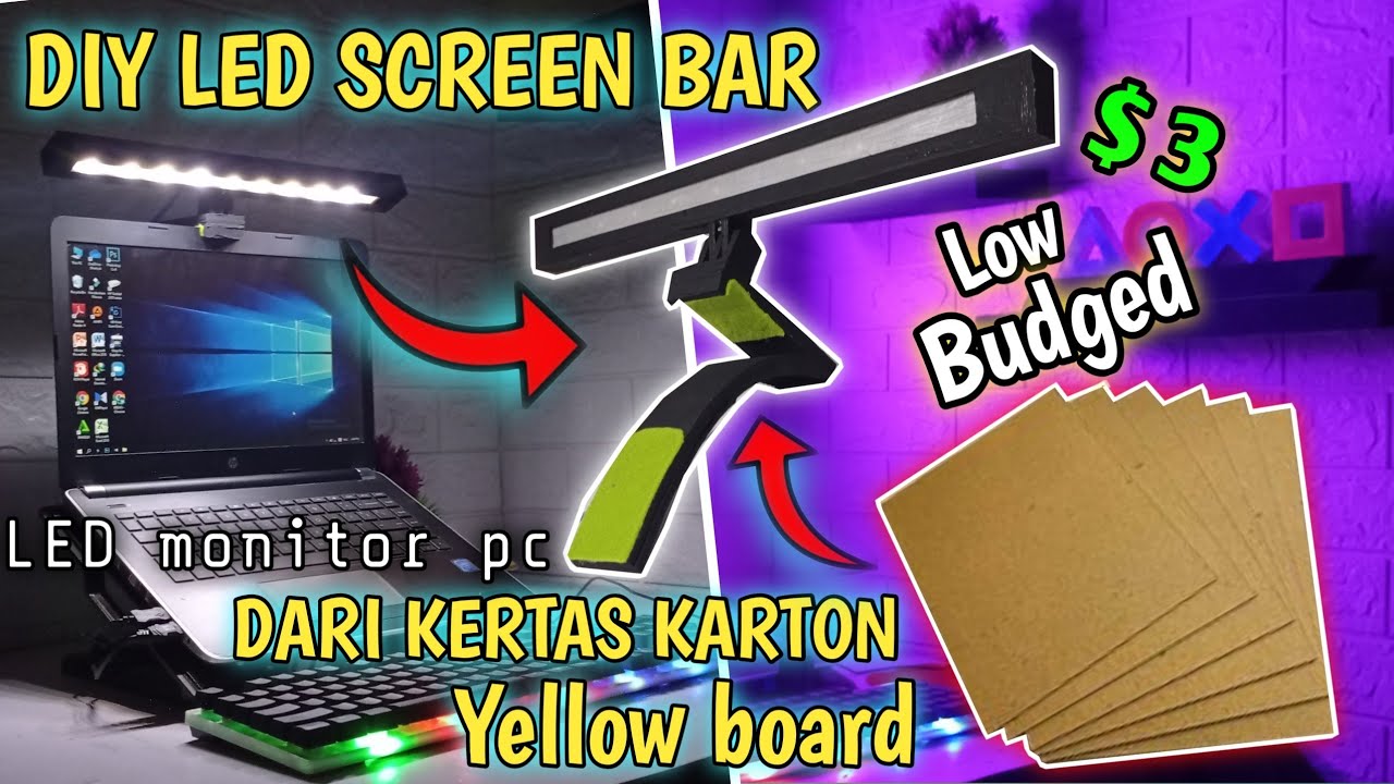 Tutorial bikin led screen bar monitor PC/leptop gaming minimalis low ...