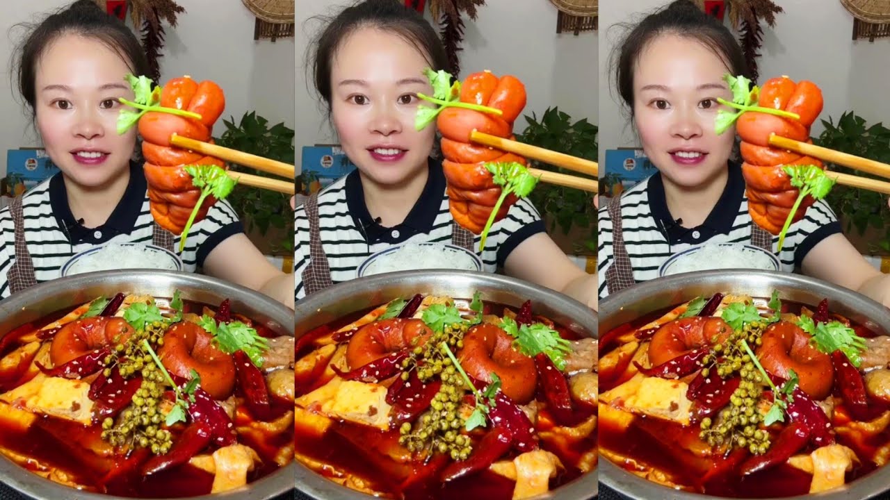 Yummy Spicy Food Mukbang, Eating Spicy Hot Pot Malatang Mukbang ...
