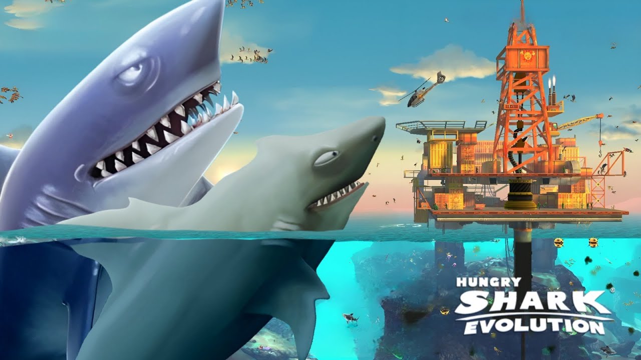 GIANT MONSTER BATTLE! REEF SHARK VS MAKO SHARK - Hungry Shark Evolution ...