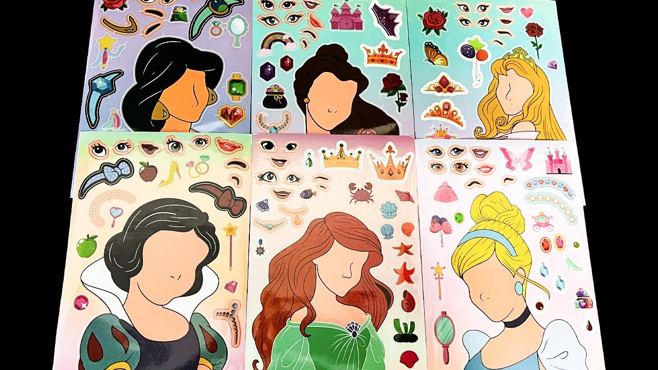 Decorate with Sticker Book Disney Princess Snow White - YouTube