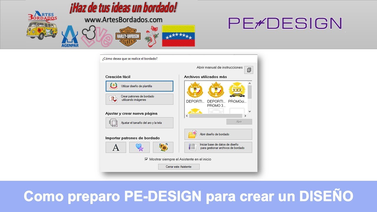 Como preparo PE-DESIGN para crear un DISEÑO - YouTube