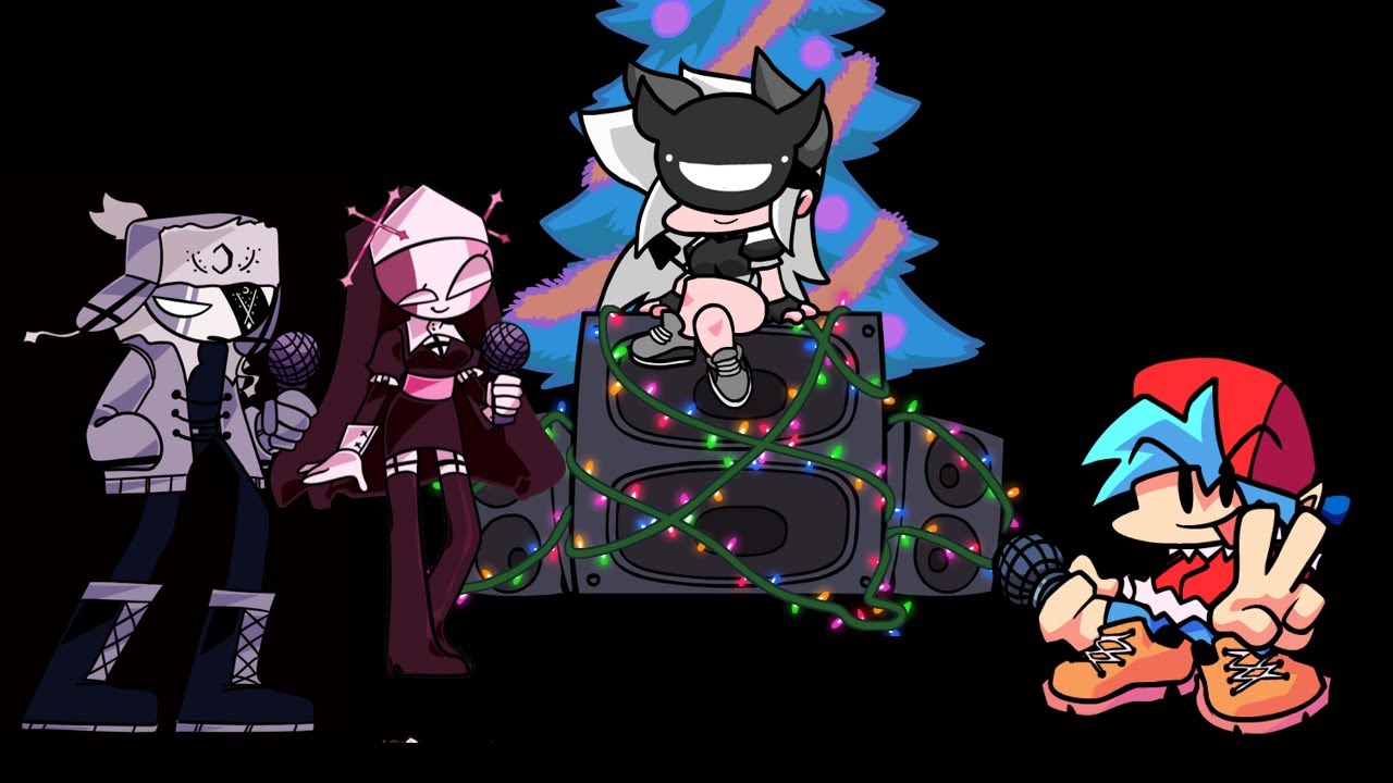 난이도가 매우 약간 올라간 "루브와 수녀님과 함께하는 크리스마스 파티." (FNF: Panic Stricken) - YouTube