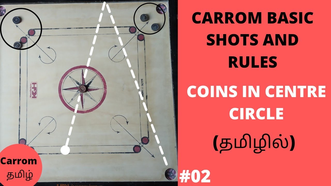 Coins In Centre Circle | Carrom For Beginners| தமிழ் |#02 - YouTube
