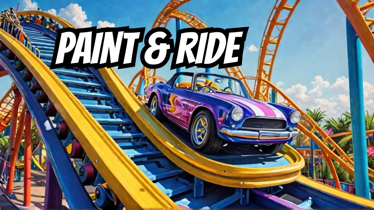 Painting 20 Roller Coaster Cars, Then Riding Them! - YouTube