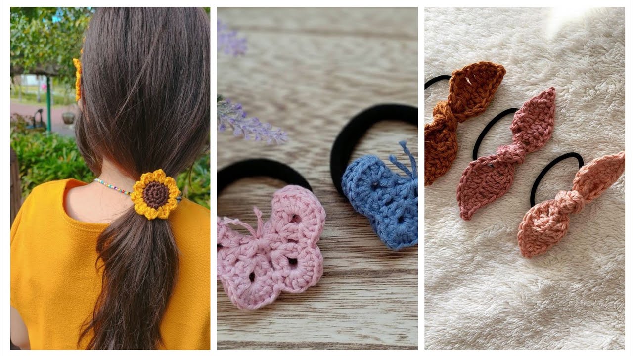 Crochet Hair Tie Patterns for Kids - YouTube