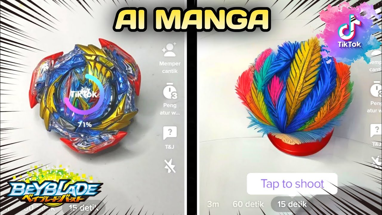 Make All Beyblade Burst AI Manga Filter Tiktok!!! - YouTube