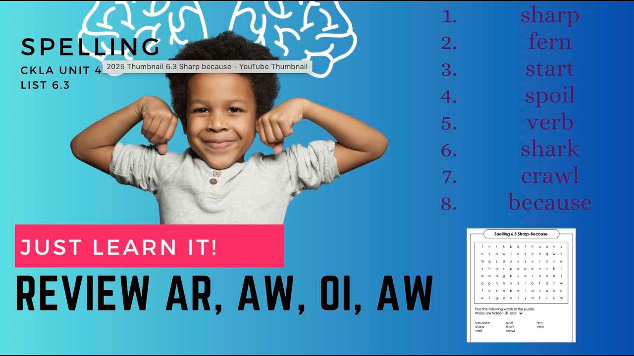 Spelling List CKLA | Unit 4 list 3 4.2 Review er oo aw | 💯 ️ - YouTube