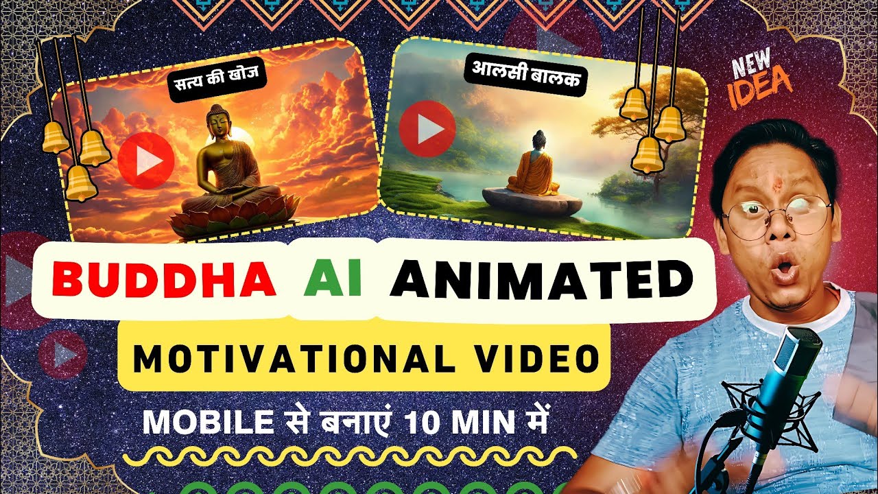 motivational animated buddha video | Create a faceless channel using ...