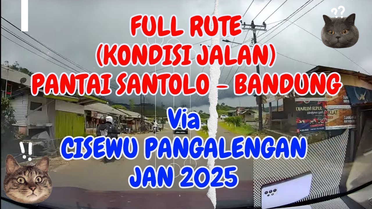 FULL RUTE TERBARU (KONDISI JALAN) PERJALANAN PULANG PANTAI SANTOLO ...