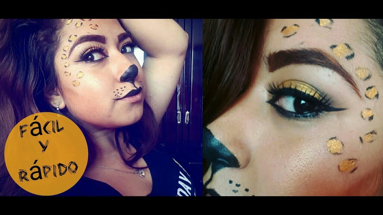 Maquillaje FELINO de Ultimo Minuto HALLOWEEN - YouTube