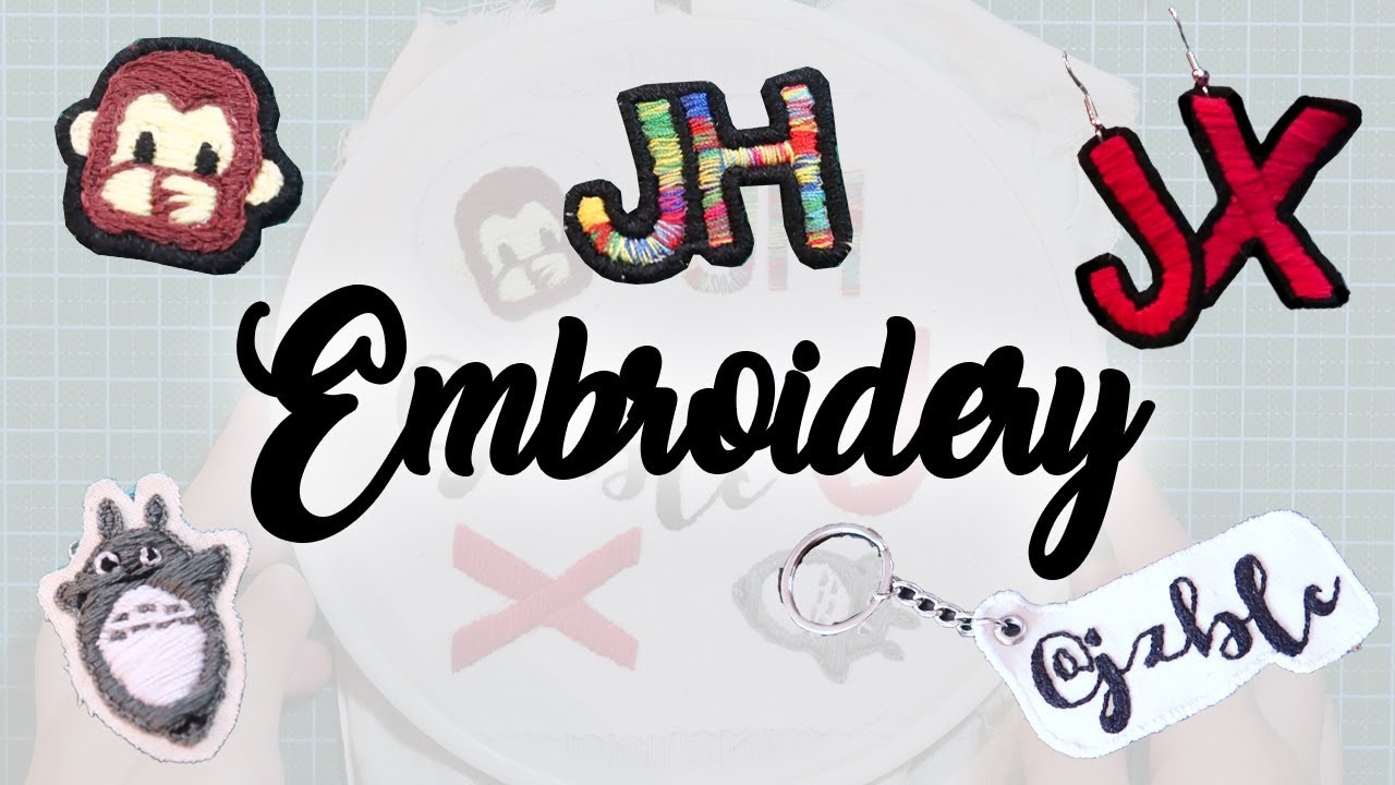 DIY Embroidered Stuffs - Patches + Earrings + Keychain (Christmas Gift ...