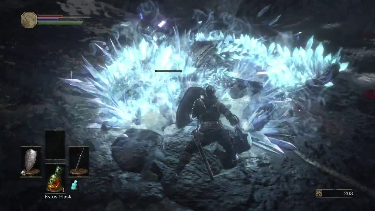 Dark Souls III - Cemetery of Ash - Giant crystal lizard fight - PS4 ...