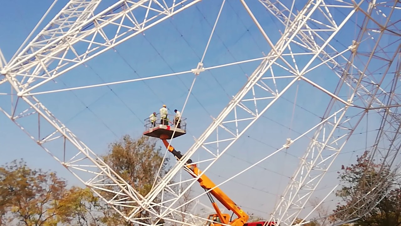 GMRT (Giant Metrewave Radio Telescope) Cherry Picker Working, Khodad ...