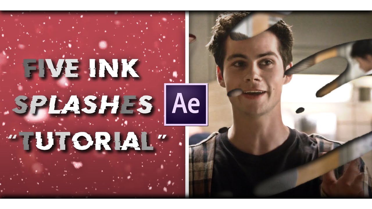 five ink splashes tutorial | after effects - YouTube