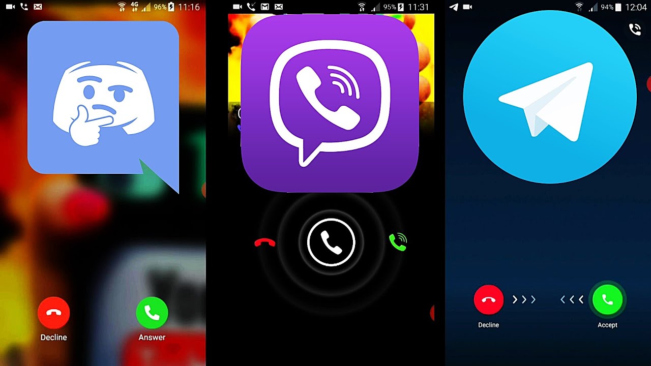 Signal & Viber & Telegram screen mix/ Incoming calls - YouTube